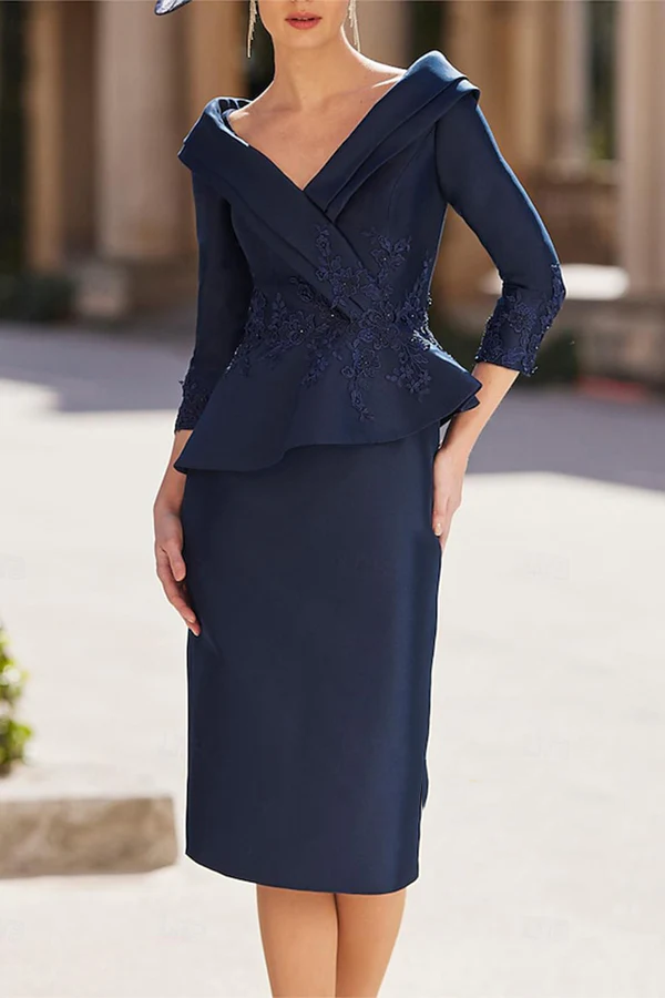 Unique fit two-piece imperial lace decal mother of the bride dress – LD ...