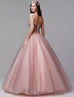 Ball Gown Floral Formal Evening Dress Strapless Sleeveless Floor Lengt ...